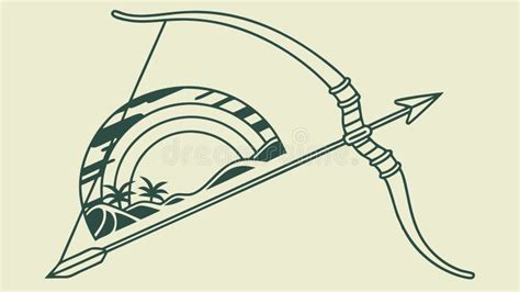 Ornate Traditional Bow With Shield Elements Ancient Warrior Art Vector Design Generative Ai