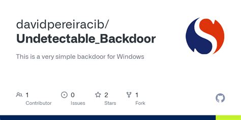 Github Davidpereiracibundetectablebackdoor This Is A Very Simple