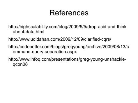 Command And Query Responsibility Segregation Odp Databases Computer Software And Applications