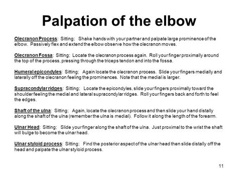 Olecranon Process Palpation