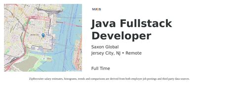 Saxon Global Java Fullstack Developer Job In Jersey City Nj