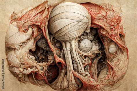 Teratoma Or Dermoid Cyst Generative Ai Illustration Stock