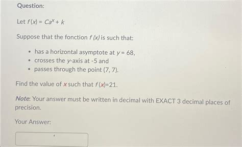 Solved Question Let F X Cax KSuppose That The Fonction F X Chegg