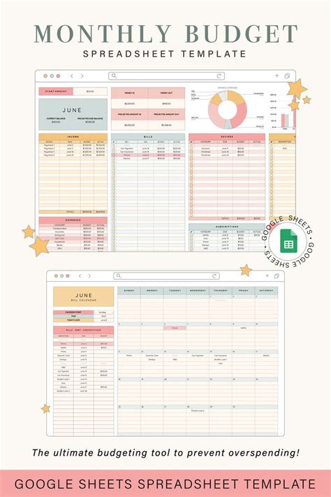 Monthly Budget Spreadsheet Google Sheets Budget Template Monthly Budget