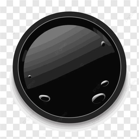 Round Black Button With Liquid Droplets Vector A Simplistic Black Icon Of Gel On A White