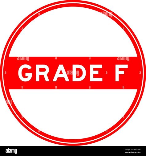 Red Color Round Seal Sticker In Word Grade F On White Background Stock Vector Image And Art Alamy