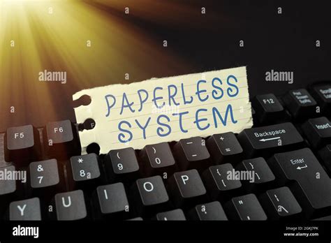 Conceptual Caption Paperless System Word For Storage Or Communication Of Information In