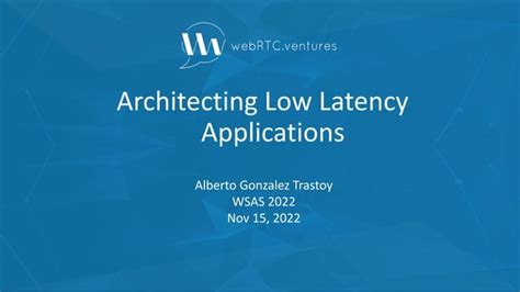 Architecting Low Latency Applications Alberto Gonzalez Ppt
