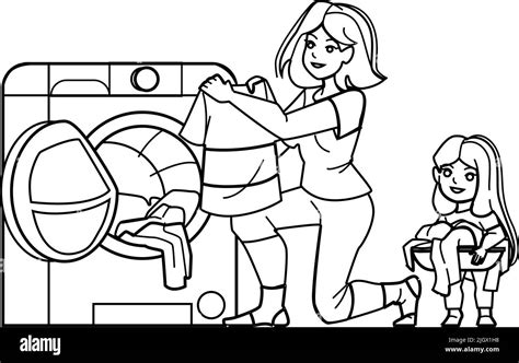 Clothes Dryer People Stock Vector Images Alamy