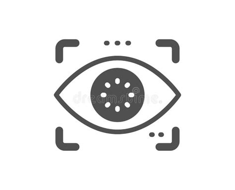 Eye Detect Icon Retina Scan Sign Vector Stock Vector Illustration