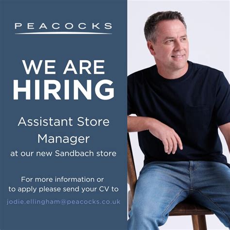 Peacocks On Linkedin Rediscoverpeacocks Assistantstoremanager