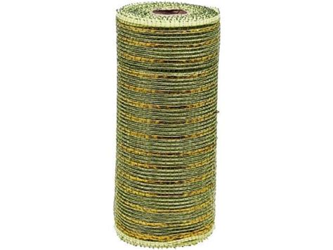 Green 6 Inch Metallic Deco Mesh 5 Yards Other Scrapbooking Supplies