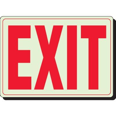 Glow In The Dark Exit Signs Emedco