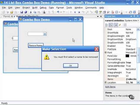 14 04 Combo Box Example SelectedIndex YouTube