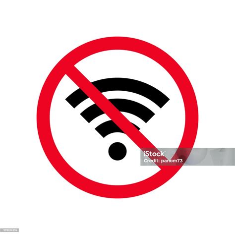 沒有無線 Wifi 或標誌為遠端互聯網訪問圖示向量在白色背景 紅色禁止標誌平面和網頁設計風格向量圖形及更多互聯網圖片 互聯網 剪裁圖