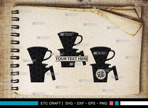 Coffee Maker Set Monogram Coffee Maker Set Silhouette Coffee Maker Set Svg Coffee Maker Svg