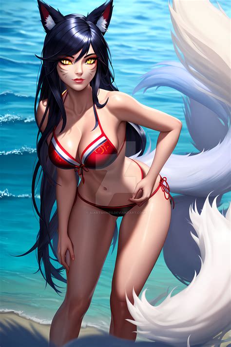 Bikini Ahri From League Of Legends By Aiartshines On Deviantart