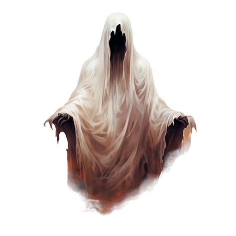 Premium Ai Image Halloween Ghost White Background