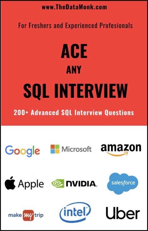 ace the sql interview 200 most asked sql questions in top product