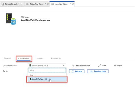 copy data from on premise sql server to azure database using azure data