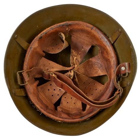 Original Wwii Greek Armed Forces M1934 39 Helmet In Correct Wartime Co