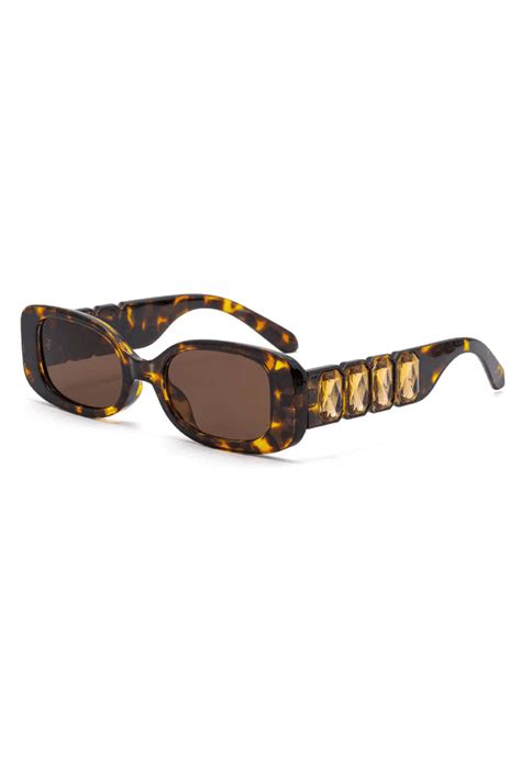 Rectangular Tortoise Shell Sunglasses Godu Shop