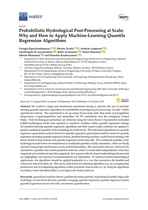 Pdf Probabilistic Hydrological Post Processing At Scale Why And How