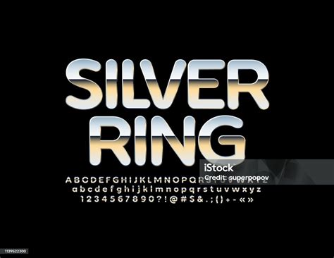 벡터 세련 된 기호 실버 반지입니다 반사 우아한 알파벳 문자 숫자 및 기호 컴퓨터 글자에 대한 스톡 벡터 아트 및 기타 이미지 컴퓨터 글자 크롬 0명 Istock