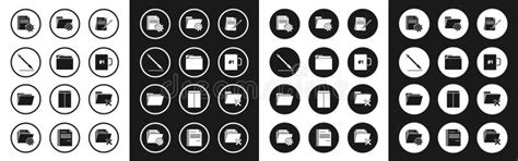 Set Blank Notebook And Pencil With Eraser Document Folder Pen Line