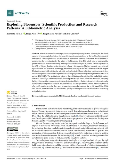 Pdf Exploring Biosensors Scientific Production And Research Patterns