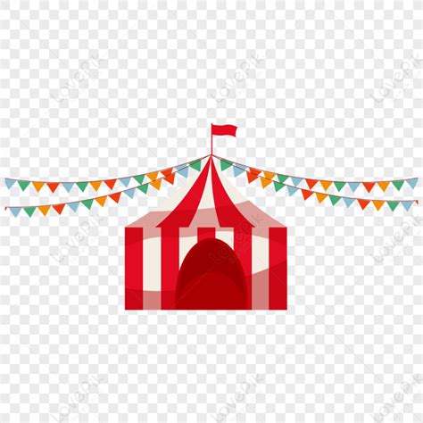 귀여운 서커스 텐트 벡터 레트로 관광 명소 극장 Png 일러스트 무료 다운로드 Lovepik