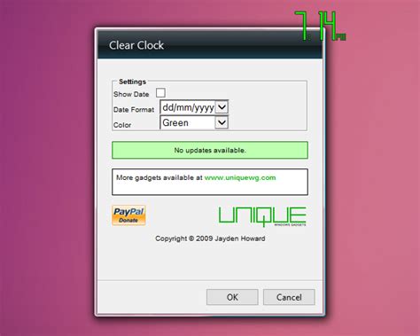 Clear Clock Windows Gadget Win Gadgets