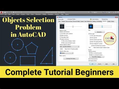 OBJECT SELECTION PROBLEMS FOR BEGINNERS IN AUTOCAD | Autocad Basic Information #10 - YouTube