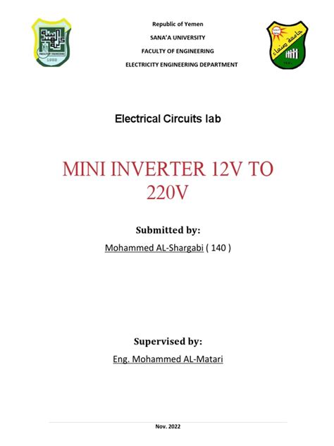 mini inverter project pdf power inverter direct current