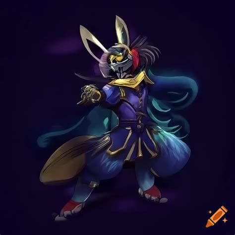 Anthro Rabbit Chinchilla Hybrid Shogun In A Fantasy Art Setting On Craiyon