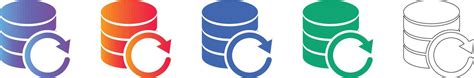 Database Server Synchronization Icons Vol 29975 78412603 Vector Art At