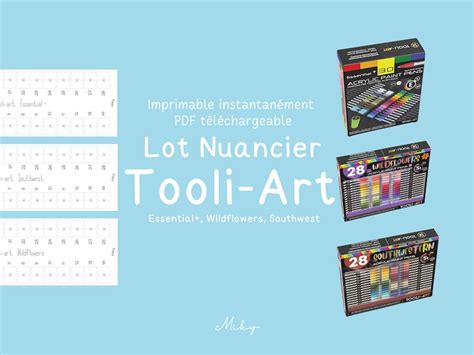 Nuancier Vierge PDF Tooli Art Essential Studio Téléchargement