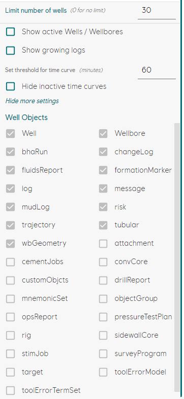Filter Wellbore Object Types · Issue 1958 · Equinorwitsml Explorer