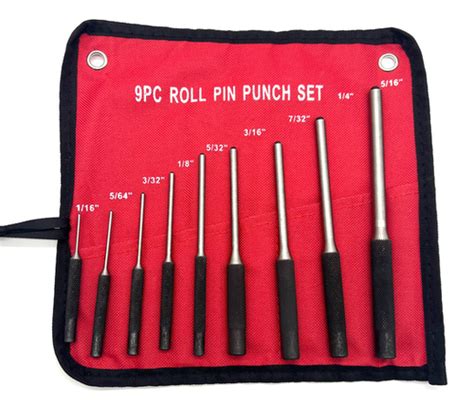 Jdtco 9pc Roll Pin Punch Set Jdtco