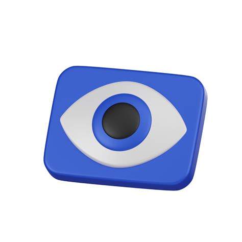 Minimal Visibility Icon For App And Website 3d Render Isolated