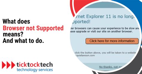 What Does Browser Not Supported Mean And What To Do Ticktocktech