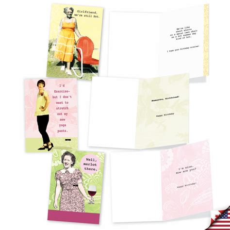 Debbie Tomassis Badass Broads Humor Birthday Mixed Set Of 10 Cards For Women