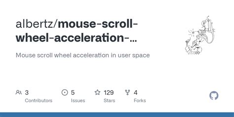 Github Albertzmouse Scroll Wheel Acceleration Userspace Mouse Scroll Wheel Acceleration In