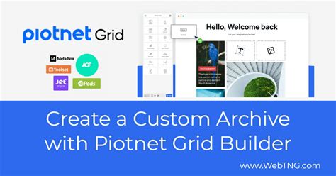Create A Custom Archive With Piotnet Grid Builder WebTNG