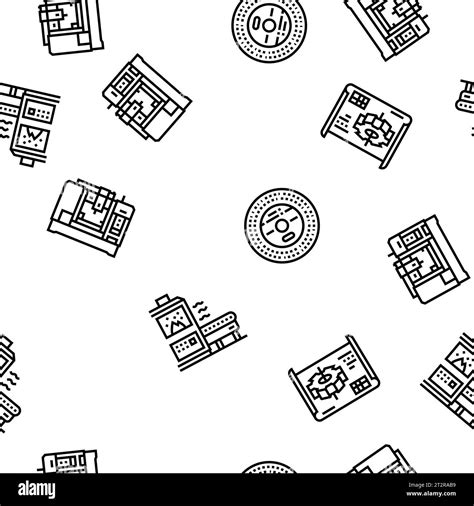Manufacturing Industry Factory Vector Seamless Pattern Stock Vector Image And Art Alamy
