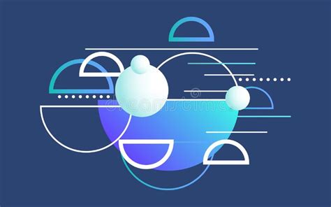 Overlapping Design Elements On Blue Background Vector Illustration Stock Illustration