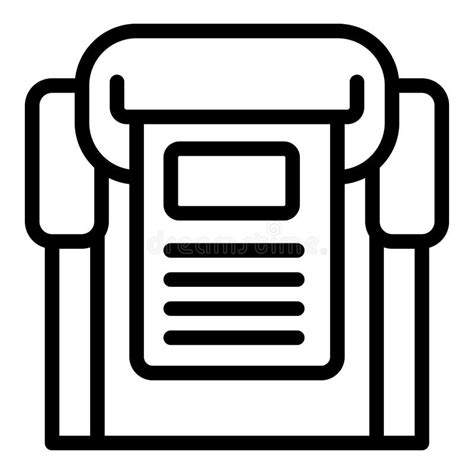 Plotter Machine Icon Outline Vector Print Format Stock Vector