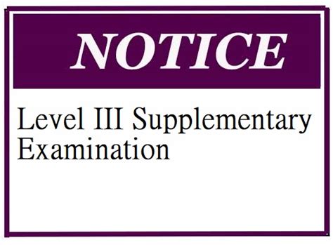Level Iii Supplementary Examination Faculty Of Indigenous Medicine