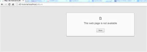 Php Page Not Found On Request Url In Zend 2 Framework Application
