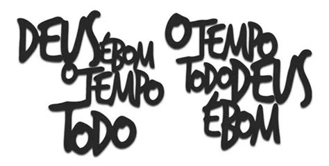Palavra Decorativas Kit Deus É Bom O Tempo Todo 30cm Mdf 3mm MercadoLivre